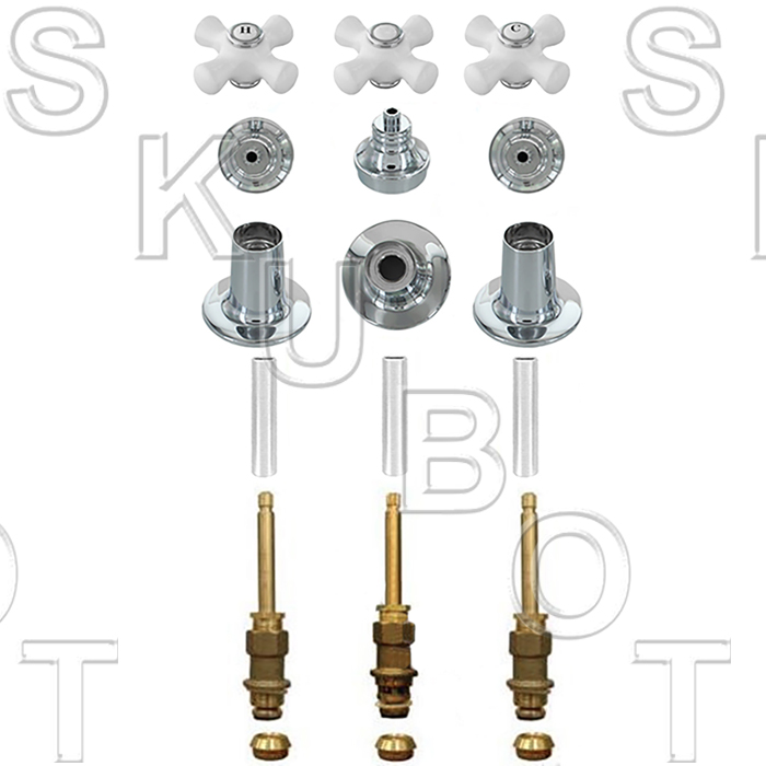 Factory Direct Plumbing Supply | Price Pfister* Porcelain Cross Handle ...